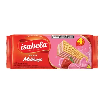 Biscoito Wafer Recheio Morango Isabela Pacote 100g | Farmácias Nissei