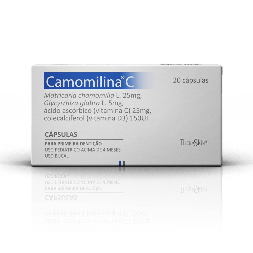Camomilina C com 20 Cápsulas | Farmácias Nissei