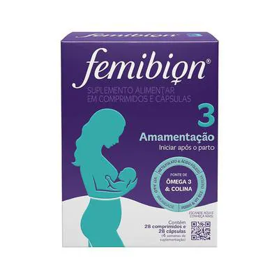 Multivitamínico Femibion 3 para Amamentação 28 Comprimidos e 28 ...