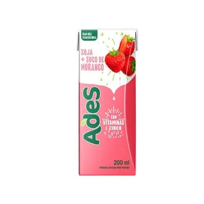 Suco Ades Soja+Morango 200ml | Farmácias Nissei